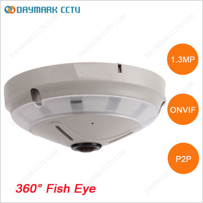 1.3MP HD Fisheye IP Camera 360 degree Panoramic View 128G SD Card supplier
