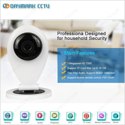 Home cctv 720p ir night vision p2p wifi hidden security cameras supplier