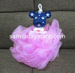 China shenzhen Cartoon Bear Bath / Shower Body Puff Sponge Mesh Ball gifts  ICTI factory supplier