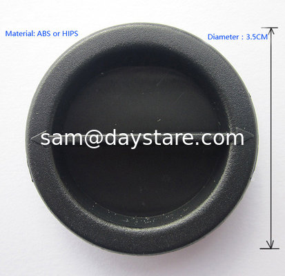 Green material piggy bank , money bank diameter 3.5 cm ABS or HIPS lid for toy parts supplier