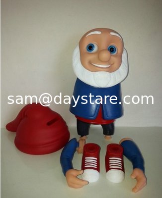Santa Claus Money Bank ,Vingl Piggy Coin Bank Plastic Action Figure for Christmas supplier