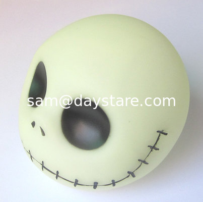 plastic death head money bank， zombie vinyl piggy bank gifts supplier