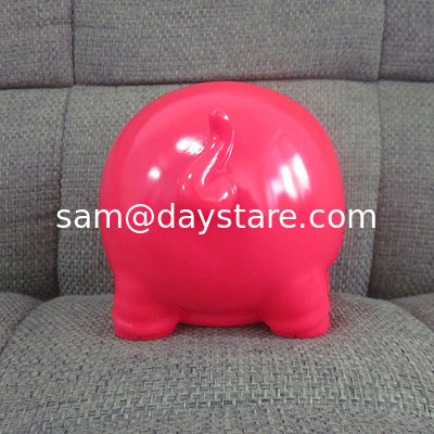 Happy red pig PVC piggy bank money box promotional gift items made in shenzhen supplier
