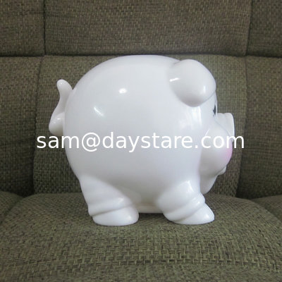 Happy pig plastic piggy bank, rubber money box promotional toys  made in shenzhen supplier