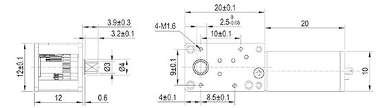 2.5 - 12V Metal Material DC Worm Gear Motor Low Speed For Medical Equipment