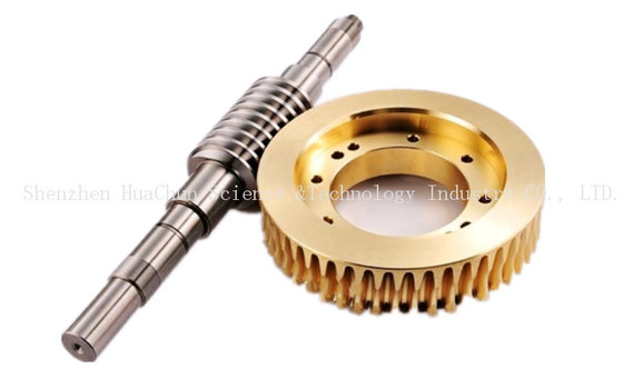 Customized Stainless Steel Worm Gear Shaft , Brass Worm Gear For Reducer