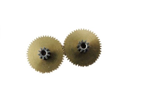 Nickel Plated Brass Aluminum Spur Gears , Small Pinion Gears For Machine