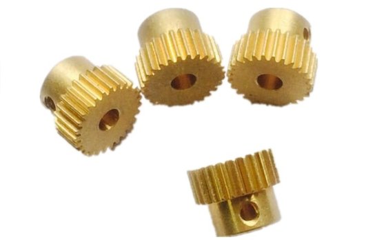 Nickel Plated Brass Aluminum Spur Gears , Small Pinion Gears For Machine