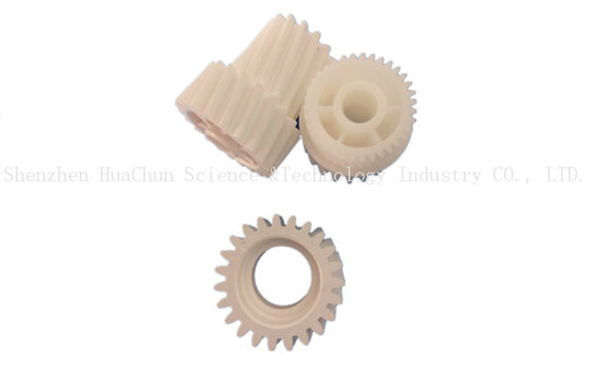 CE / ROHS Approved Nylon Plastic Double Spur Gear Non Standard White Color