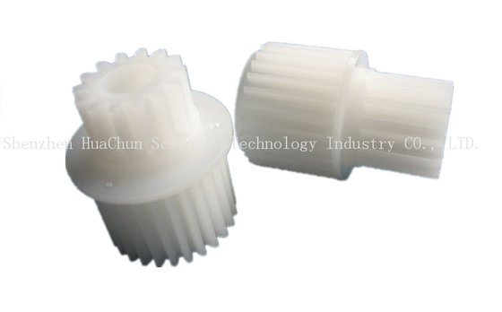 CE / ROHS Approved Nylon Plastic Double Spur Gear Non Standard White Color