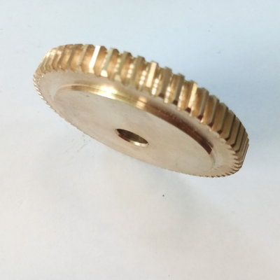 Aluminum Bronze / Brass Straight Spur Gear Casting Hobbing Spiral Tooth Profil
