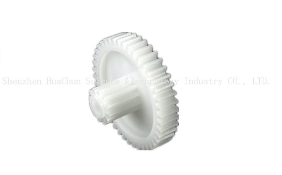 High Precision Molded Plastic Gears , Nylon Plastic Helical Gears White Color