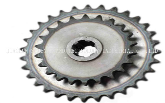 Custom Steel Metal Gears , Small Double Spur Gears Hardened Tooth Surface 