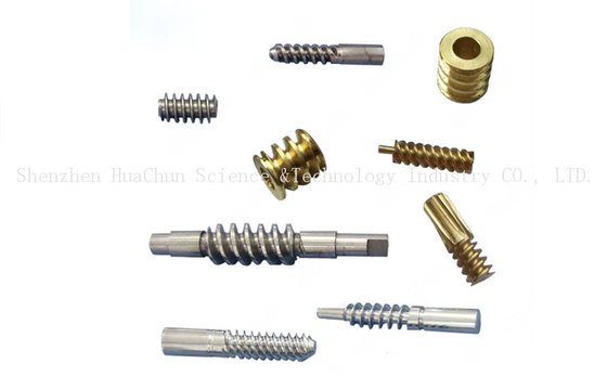 Mechanical Parts Steel Brass Worm Gear , Bronze Worm Wheel Various Sizes