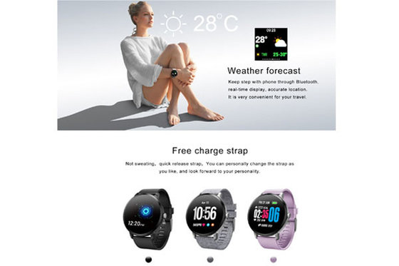 Round Screen Silicone Sport Watches Accurate Heart Rate Detection CNC Crafts supplier