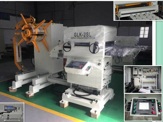 Power Press Hydraulic Decoiler Straightener Feeder With 3.75 Kw Servo Feeding Motor