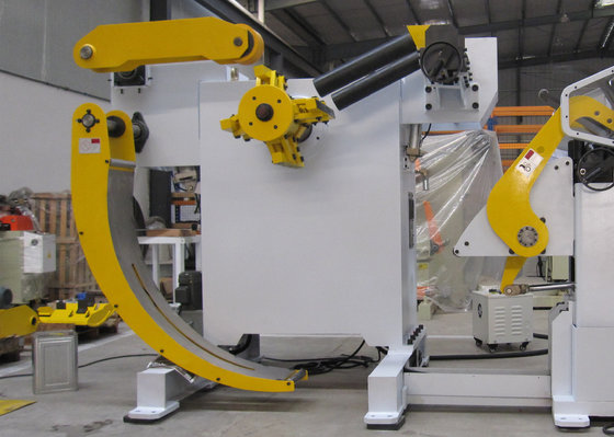 High efficiency release device Accuracy Leveling Machine Decoiler Straightener Feeder  With Coil Car