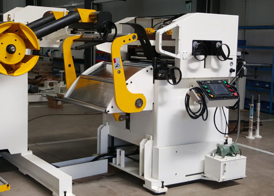 High efficiency release device Accuracy Leveling Machine Decoiler Straightener Feeder  With Coil Car