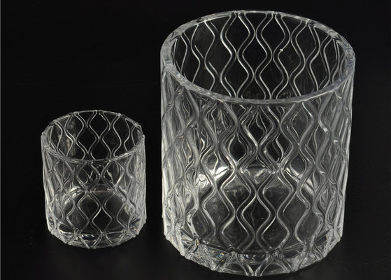 Modern Soda Lime Glass Tea Light Candle Holders Small Heat Proof