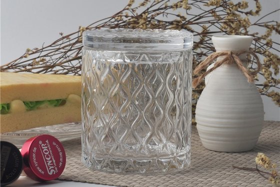 Wax Cylinder Frosted Glass Candle Holders For Wedding , Glass Candle Cups