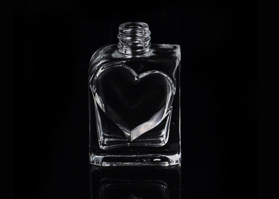 30ml Small Glass Perfume Bottles Vintage Silk Printing Heart Shape