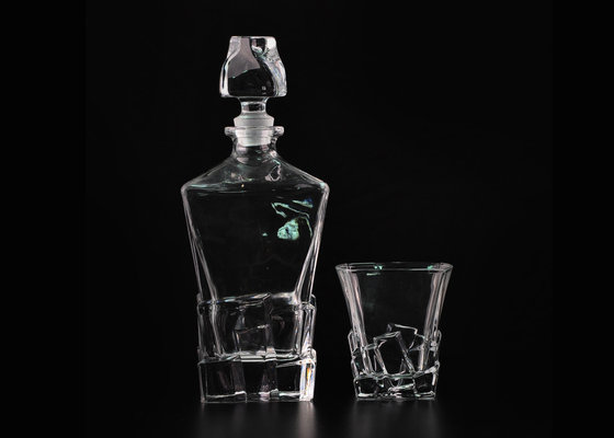 Decal Recycled Wine Bottle Glasses , Wine Glass Storage Containers
