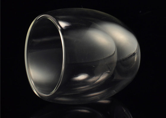 Round Double Layer Glass Coffee Cups High Temperature Resistant