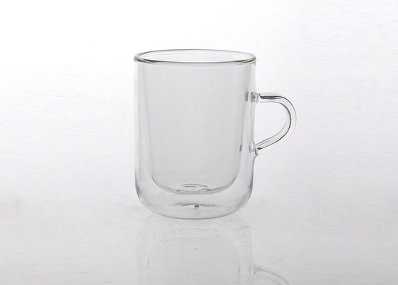 Personalized Double Wall Borosilicate Glass Customized With Saucer