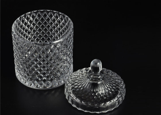 Elegant White Glass Dome Candle Holder Personalised Glass Jars With Lid