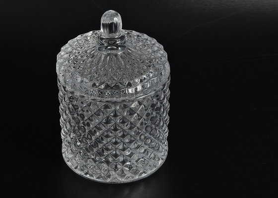 Elegant White Glass Dome Candle Holder Personalised Glass Jars With Lid