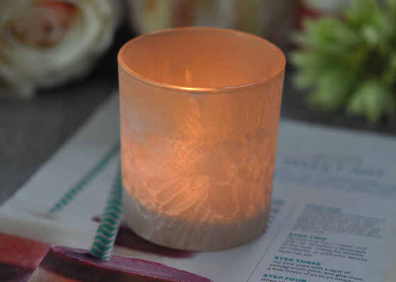 Gifts Tealight Glass Candle Holder Orange Romantic Heat Resisting