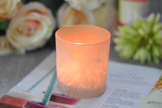 Gifts Tealight Glass Candle Holder Orange Romantic Heat Resisting