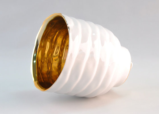 Votive Personalized Candle Holder Ceramic , White Porcelain Candle Holder