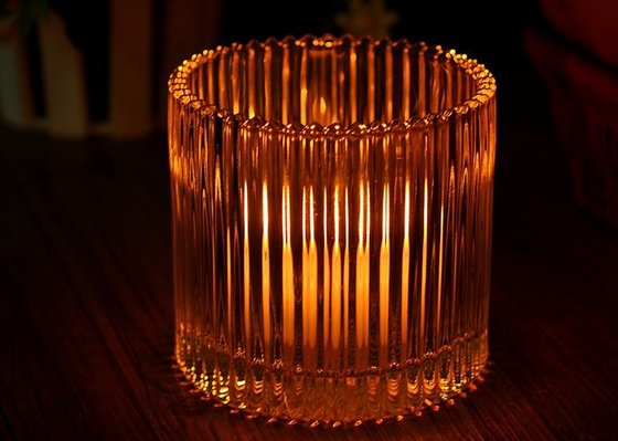 テーブル、友好的な Eco のための 530Ml によって個人化されるガラス蝋燭ホールダー