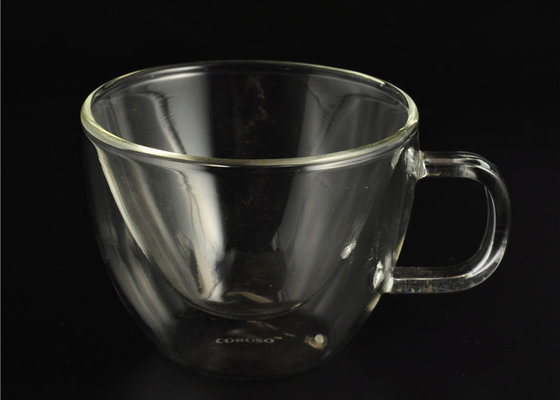 Clear Double Wall Borosilicate Glassware , Double Walled Drinking Glasses
