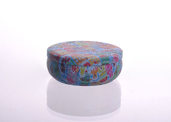 Personalized Round Tin Candle Holders / Tin Candle Sconces With Lid