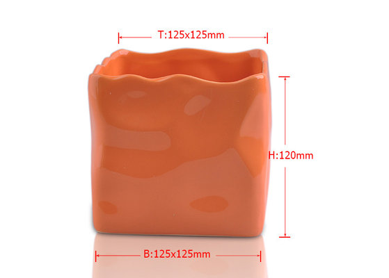 Home Decor Ceramic Candle Holder Square Eco Friendly with 1540ml