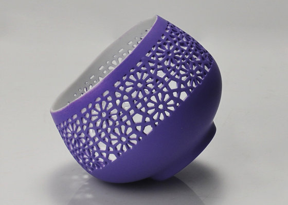 Colored Ceramic Pumpkin Candle Holder Anti Impact SGS Certification