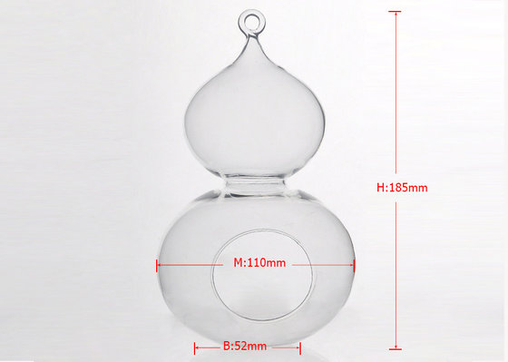 Romantic Hanging Crystal Glass Cylinder Candle Holder Home Favor Blown