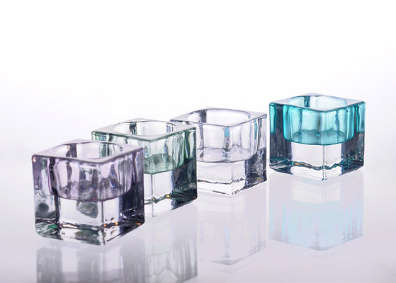 正方形によって着色されるガラス奉納の蝋燭ホールダー、Tealight のガラス ホールダー
