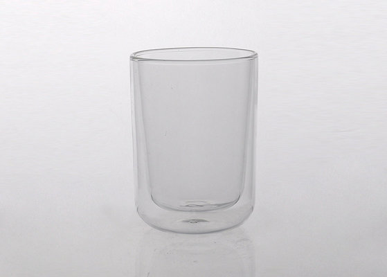 Plain Double Wall Borosilicate Glass Tea Cup Hand Blown Microwave Safe