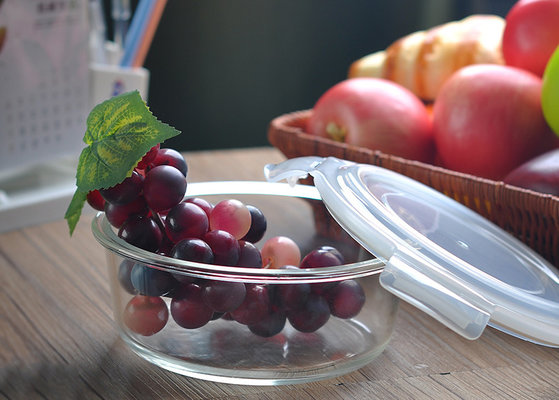 Eco Friendly Home Party Large Glass Salad Bowl With Lid Chrome Free