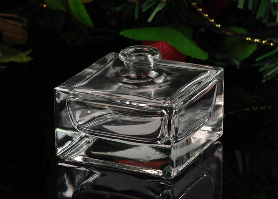 Mini Square Crystal Glass Perfume Bottles 50ml for Women Gift