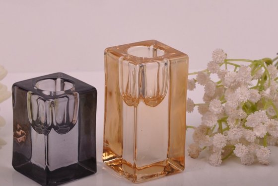 Tall Cylinder Square Recycled Glassware Glass Tealight Candle Holders
