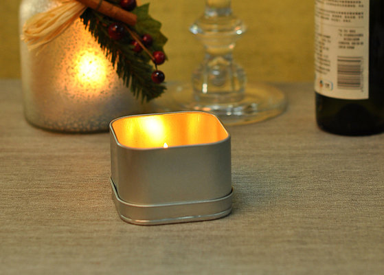 Decoration Tin Tea Light Holders / Votive Candle Jar Holders With Lids