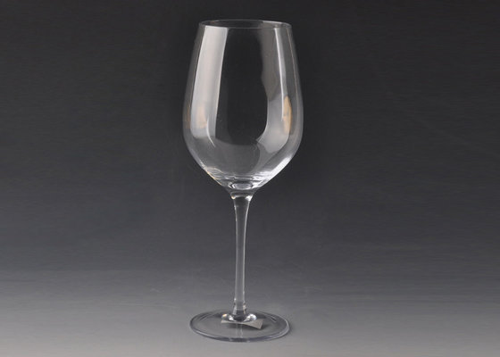 Clear Recycled Glass Drinkware / Cut Glass Wine Goblets Eco Friendly