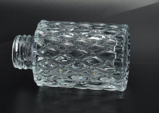 Cut Glass Perfume Bottles Antique Transparent With Emboss Pattern