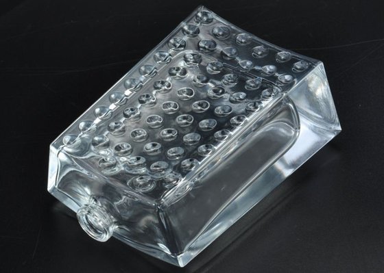 80ml Rectangle Empty Glass Perfume Bottle hobnail Pattern for Fragrances Packaging