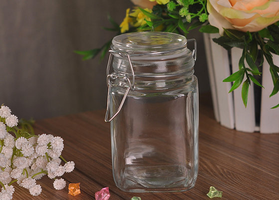 Airtight Glass Kitchen Storage Jars Container Rubber Seal Eco Friendly