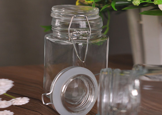 Airtight Glass Kitchen Storage Jars Container Rubber Seal Eco Friendly